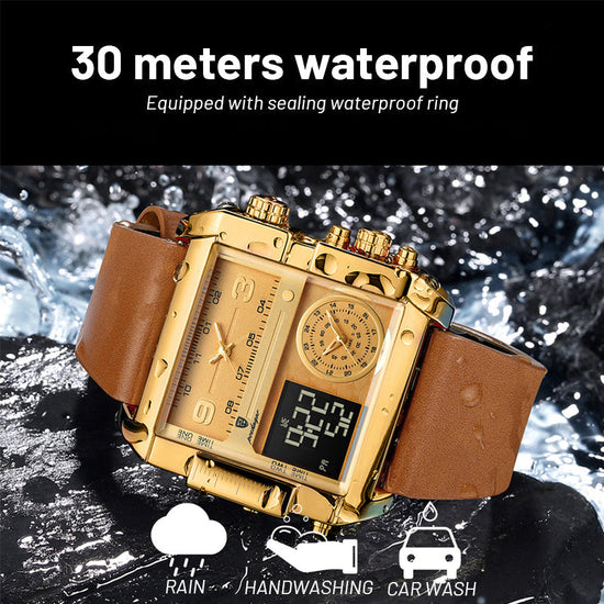 Electronic Men's Quartz Watch With Dual Display – ffmetro
