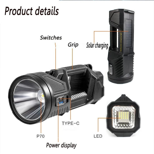 🔥Last Day 50% OFF🔥New German 1000000 lumens Waterproof Spot Lights Han ...