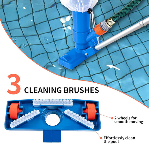 Portable Pool Vacuum - with Brush & 48" Pole – ffmetro