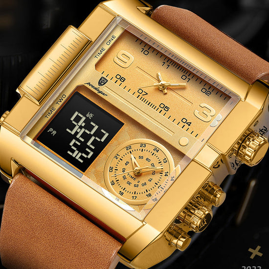 Electronic Men's Quartz Watch With Dual Display – ffmetro