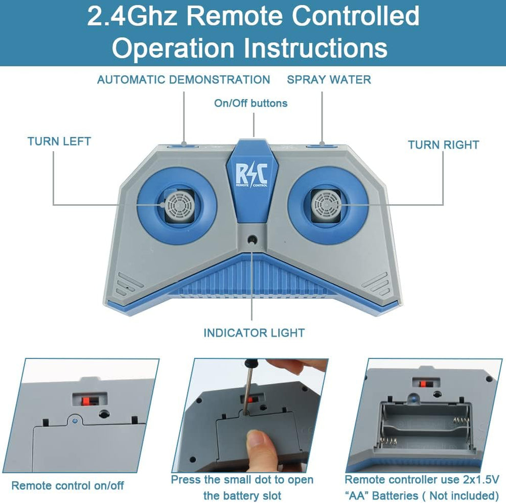 Remote Control Shark Toy with Light &Spray – ffmetro