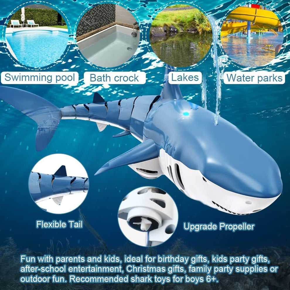 Remote Control Shark Toy with Light &Spray – ffmetro