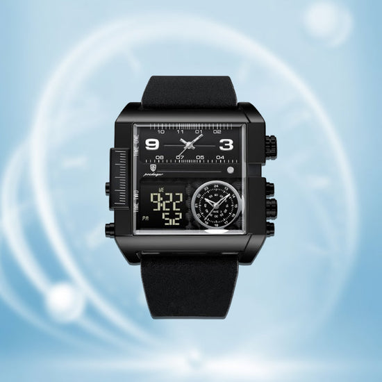 Electronic Men's Quartz Watch With Dual Display – ffmetro