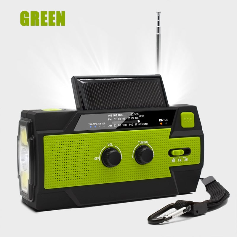 Multifunctional emergency radio with flashlight hand crank radio solar ...