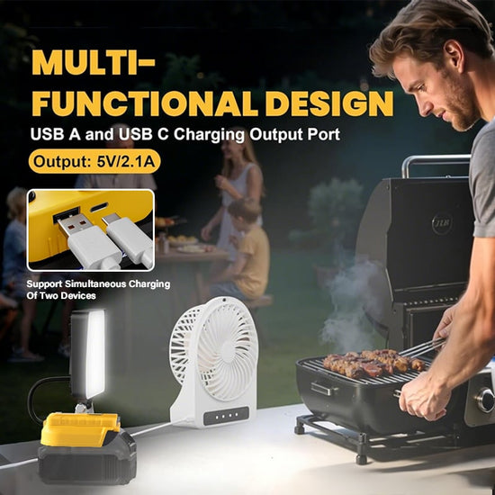 ⚡3000LM Cordless LED Work Light with charging Ports – ffmetro