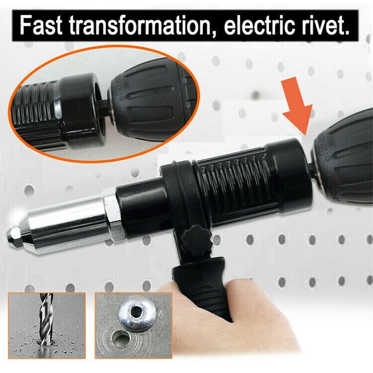 Professional Rivet Gun Adapter Kit With 4Pcs Different Matching Nozzle ...