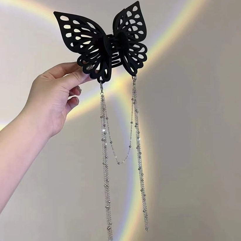 Tassel butterfly hair clip – ffmetro