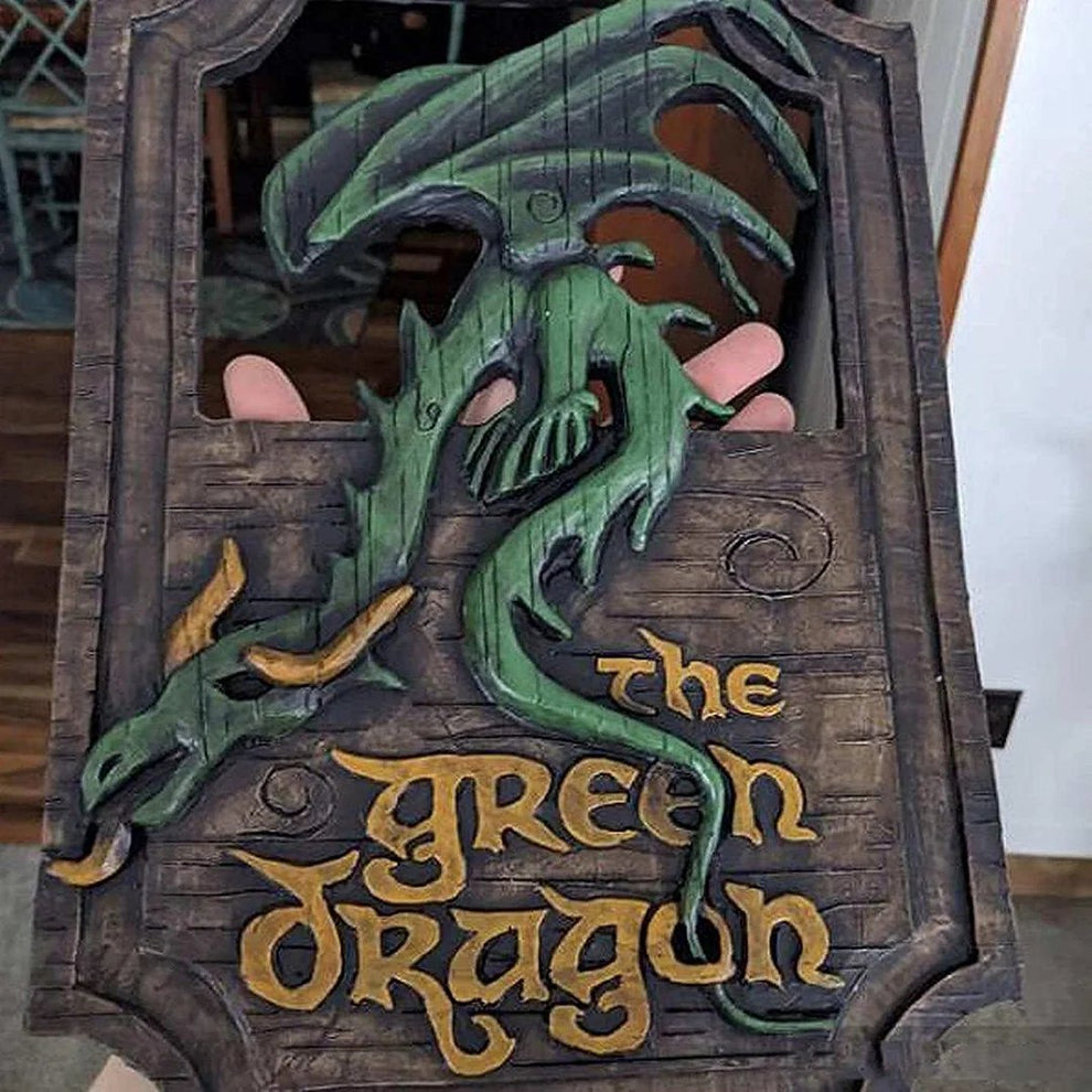 The Prancing Pony & The Green Dragon Pub Signs Set Handmade Bar Style ...