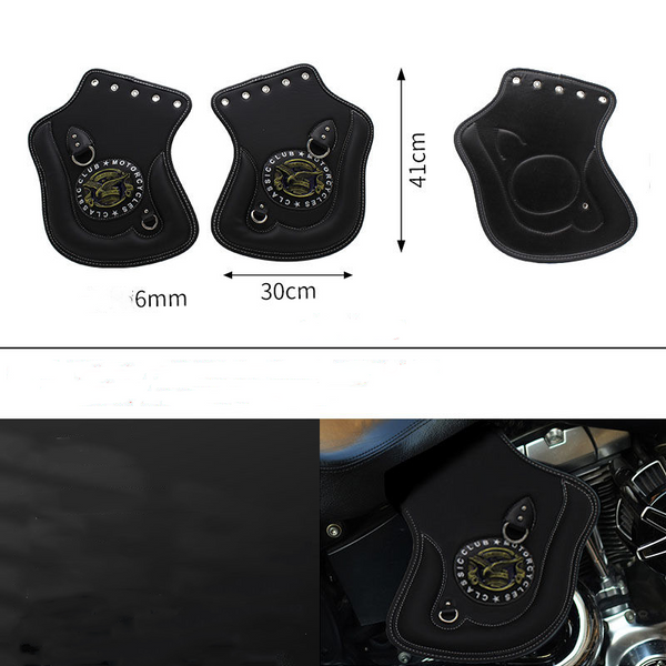 Universal Motorcycle Leather Side Saddle Heat Shield Deflector – ffmetro