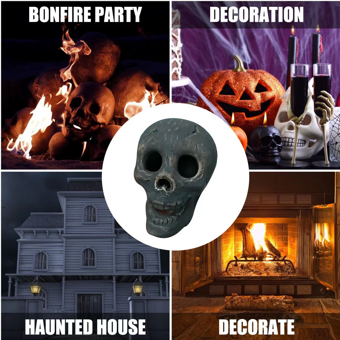 🔥Halloween Pre Sale 50% OFF🔥 Terrifying Human Skull Fire Pit💀 – ffmetro